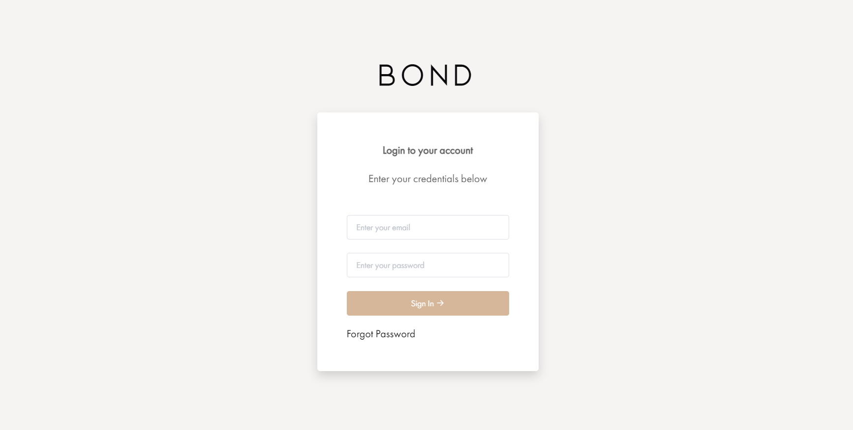 Bond User Guide
