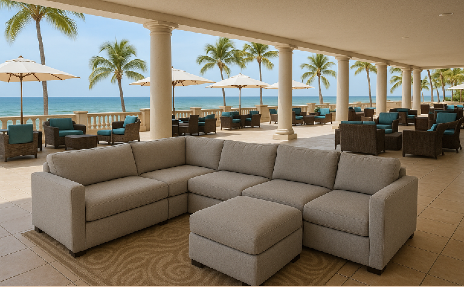 Modular Sectional Couch Delivery for Virginia Beach Resorts